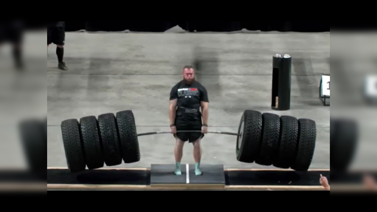 Former 'World's Strongest Man' deadlifts 548 kg of Hummer tyres; sets ...