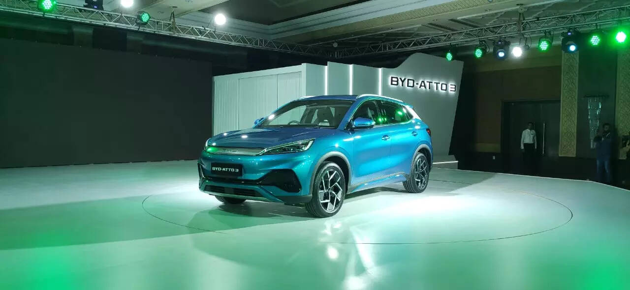 BYD Atto 3 electric SUV officially showcased in India, launch next month | Car News News, Times Now