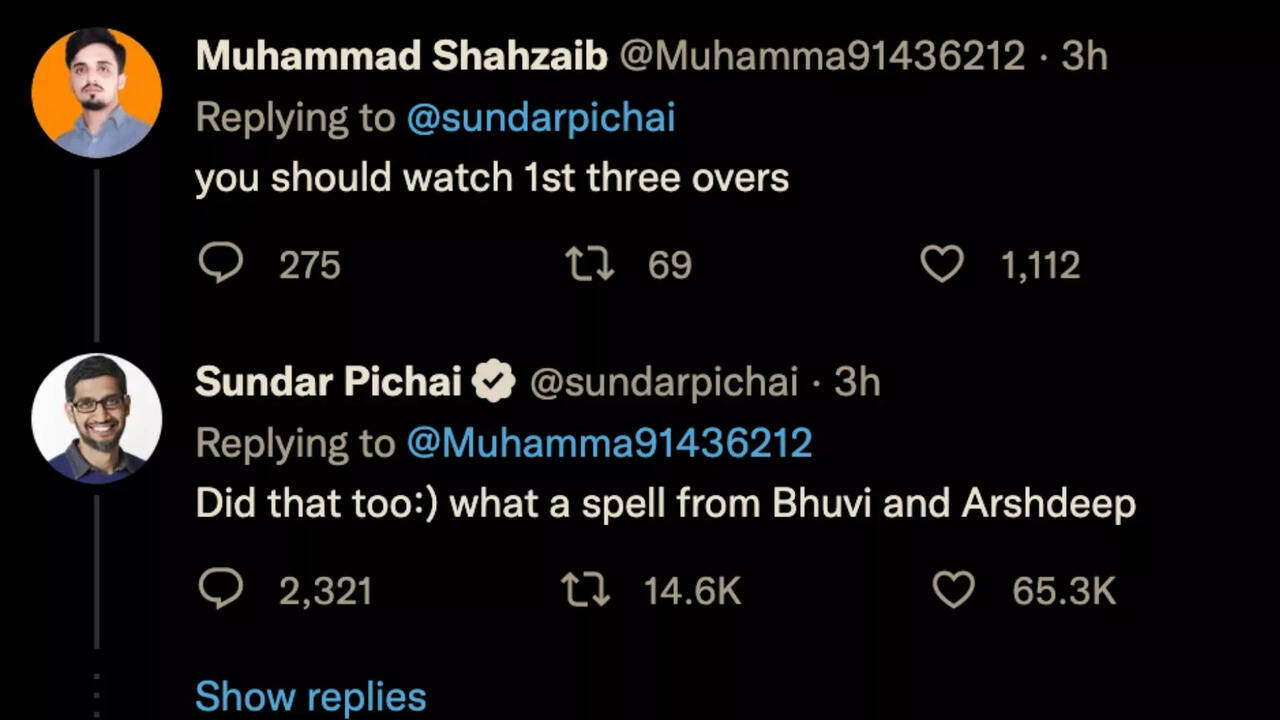 Sundar Pichai 'destroys' troll asking him to 'watch first 3 overs' of ...