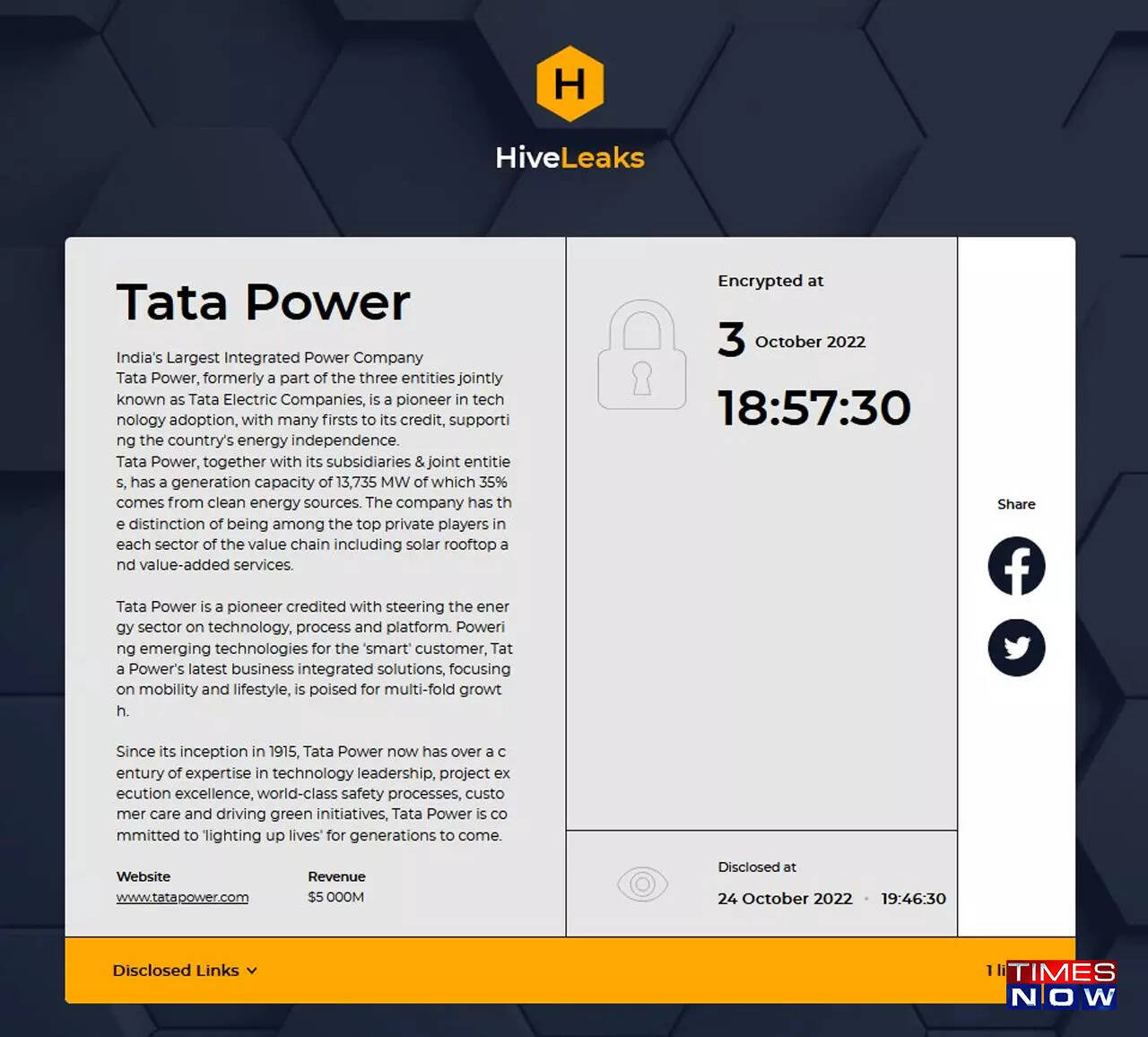 Hive Ransomware Group claims responsibility for Tata Power Data Breach ...