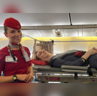World's tallest woman takes maiden flight with special seat adjustments ...