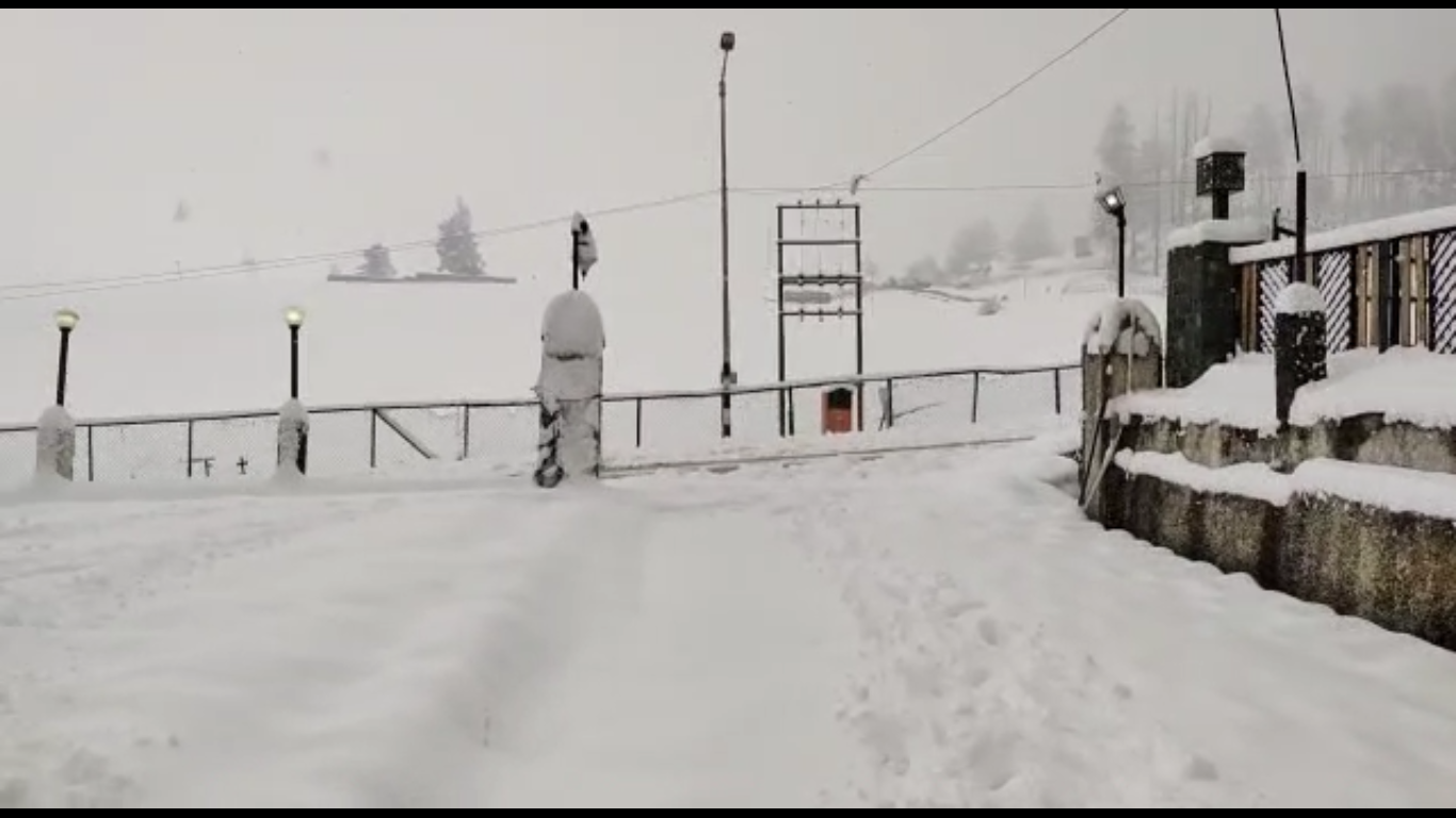 Kashmir Weather, Snowfall in Kashmir:- Snow Blanket Covers Hilly Areas ...
