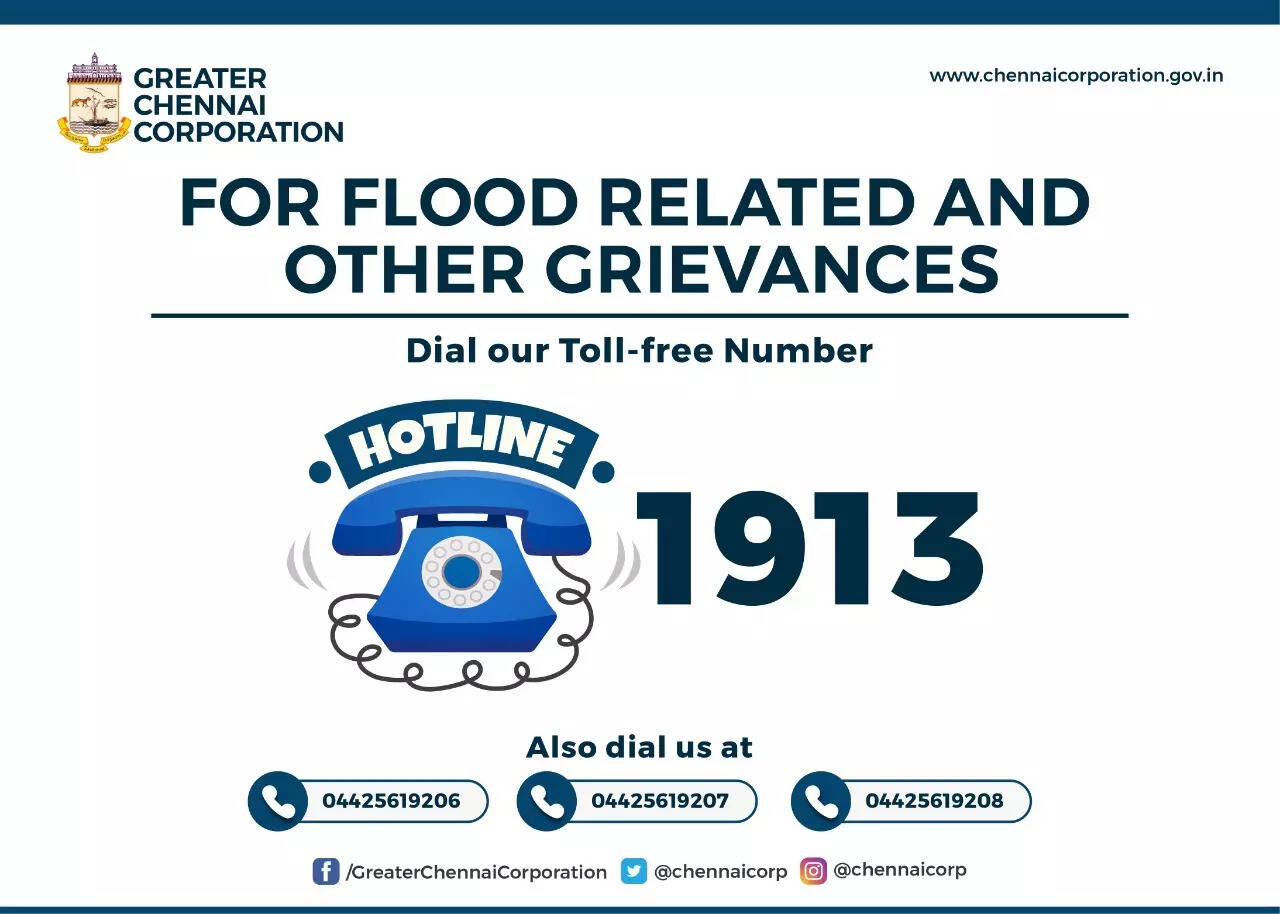 Chennai rains: From GCC to hospitals, here's the list of major helpline ...