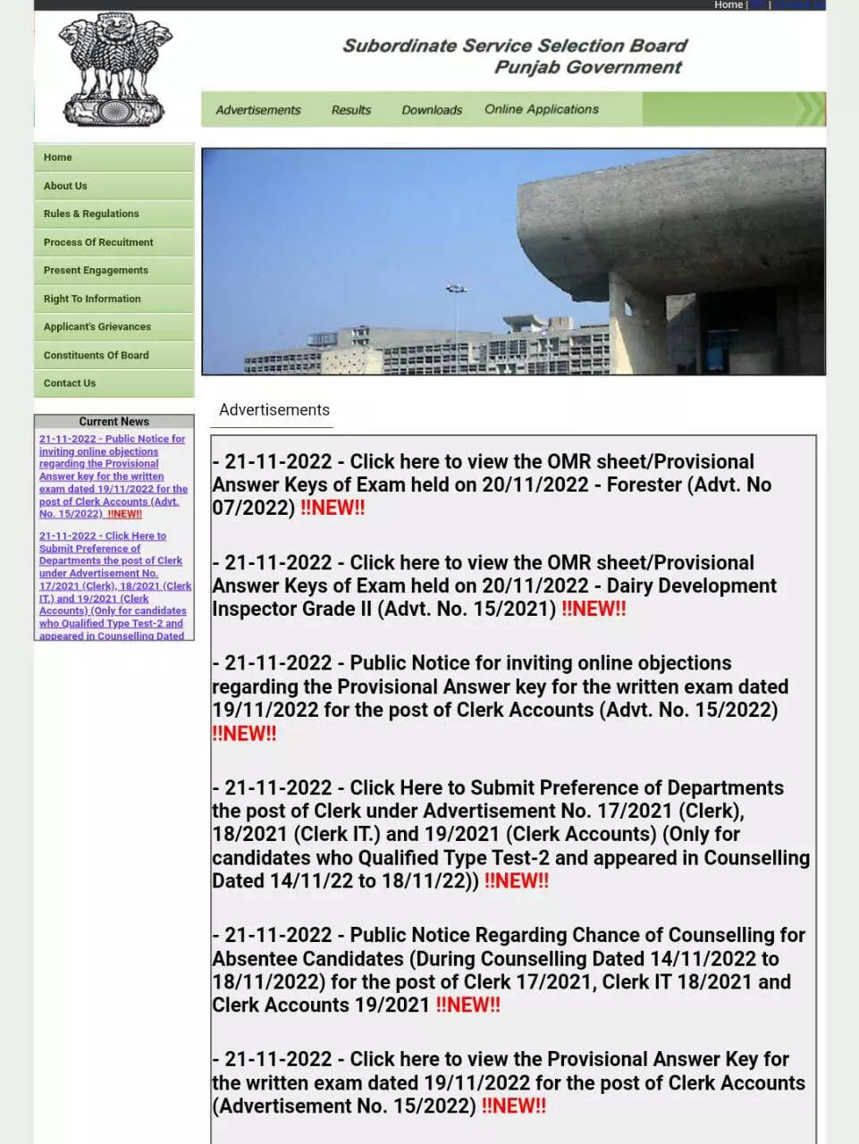 PSSSB Clerk answer key 2022 released for Dairy Inspector, Forester ...