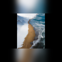 Stunning photo of Japanese beach where snow, sand and sea meet goes viral