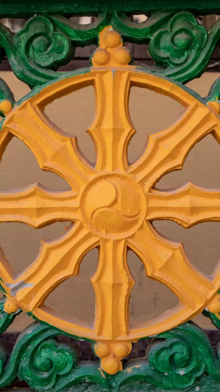 Dharma Chakra: The Noble Eightfold Path laid down in Buddhism