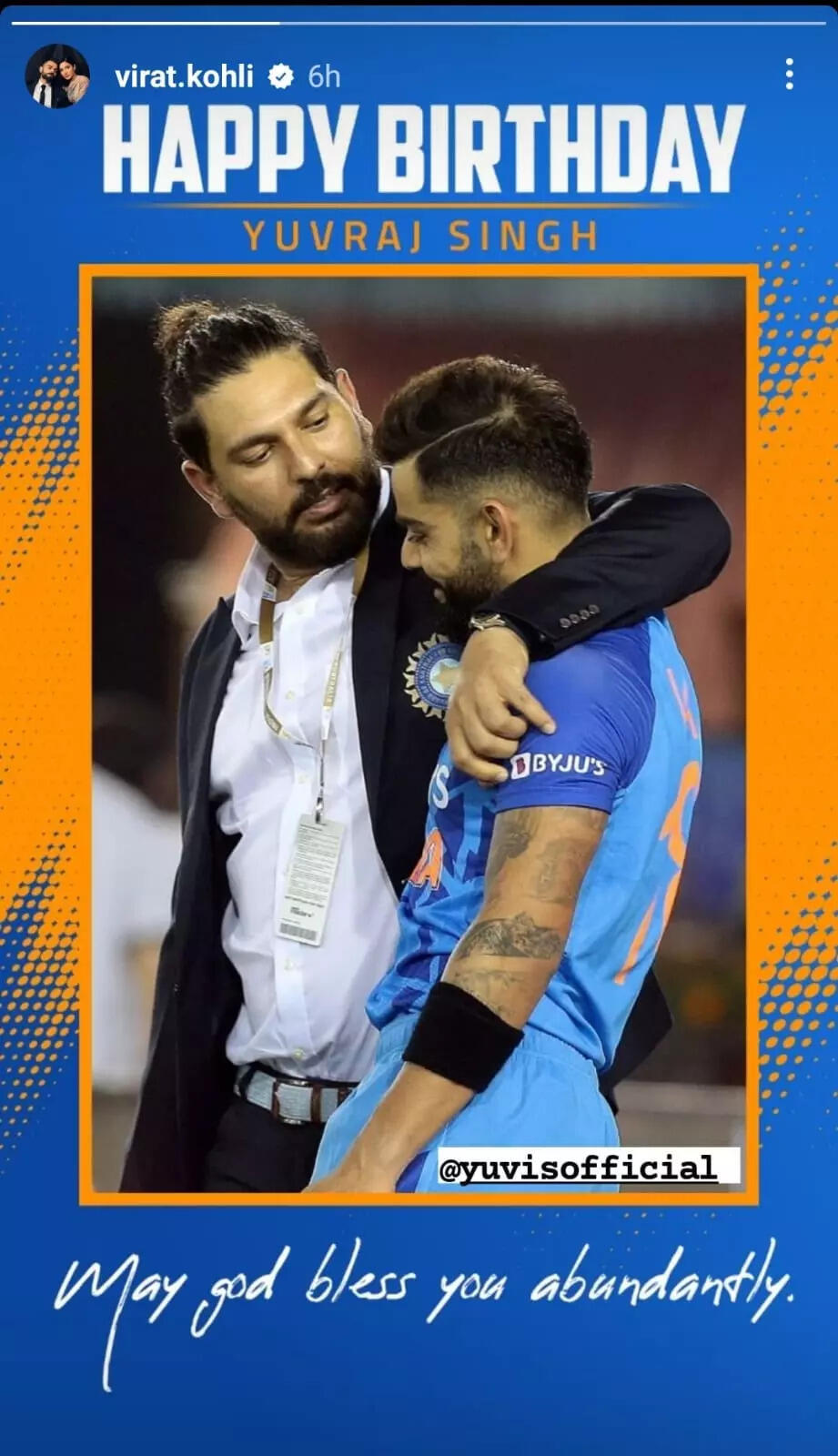'Bhai ko pyaar, Sir ko salute': Virat Kohli, Mohammad Kaif lead wishes on Yuvraj Singh's 41st ...