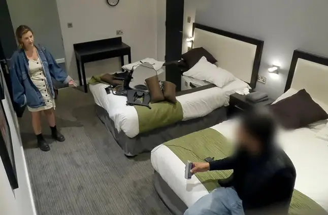 Shocking Footages Shows Stranger Following Woman Into Her Hotel Room