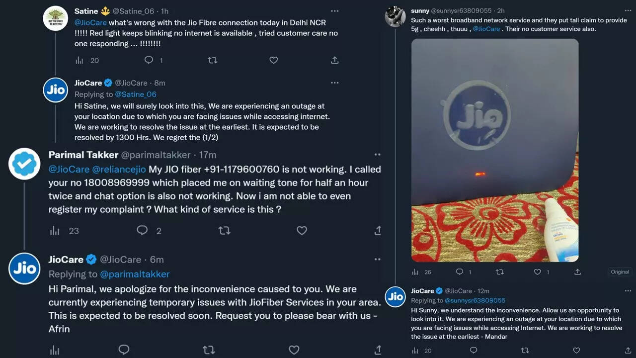 Reliance Jio, Jio Fiber, Jio 5G reportedly down for many users across ...