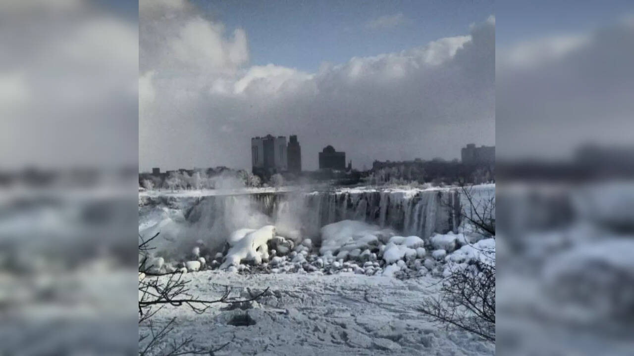 IN Pics: Niagara Falls is partially frozen - Bomb cyclone is the reason