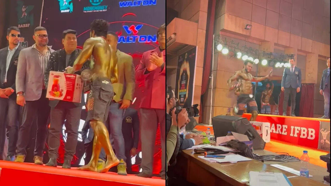 Watch: Bodybuilder kicks his prize, a blender, after finishing 2nd in Championship; gets banned ...