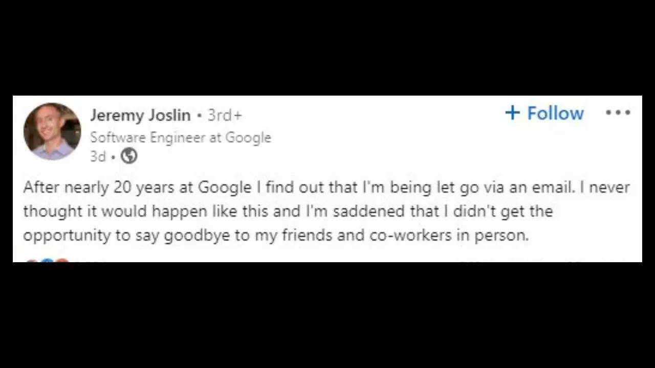 Google engineer sacked via email after 20 years calls it a 'slap in the ...