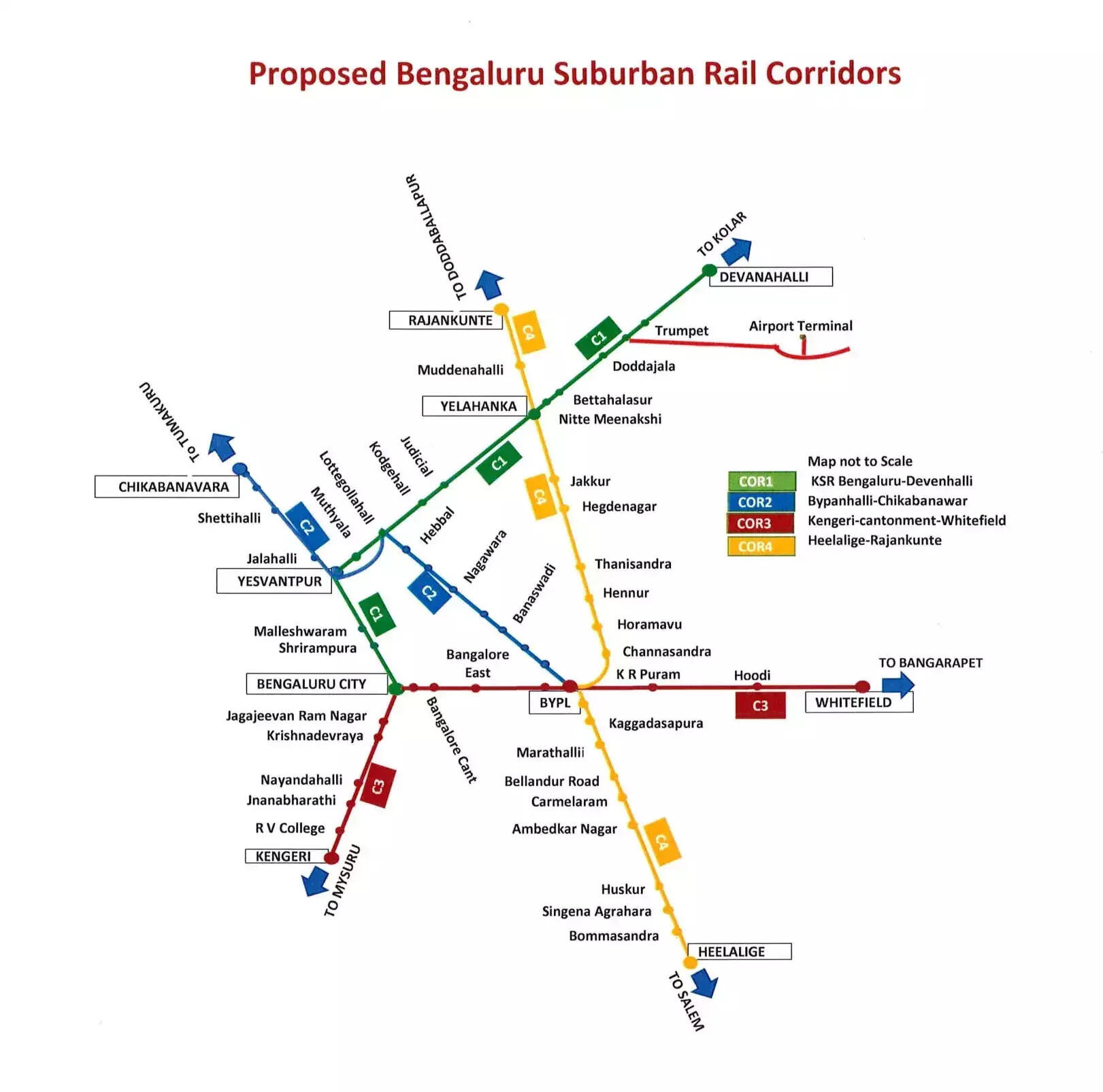 Four corridors, six directions, 57 stations; Upcoming Bengaluru ...