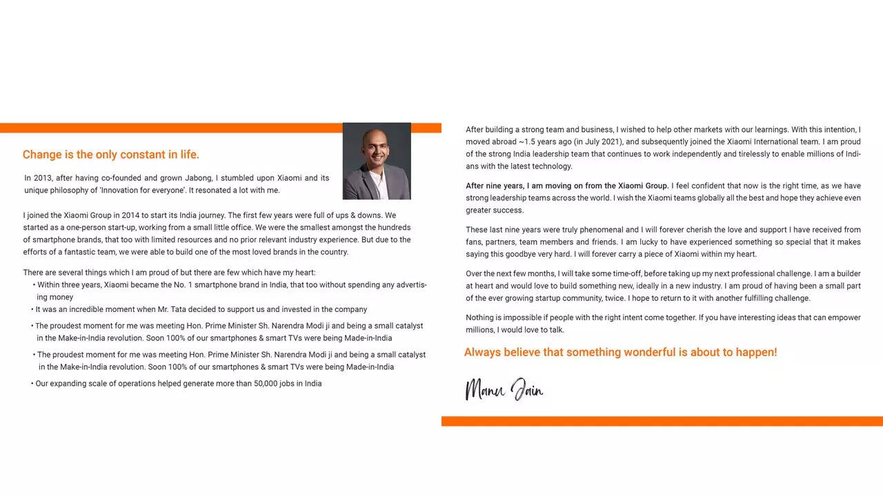 Manu Kumar Jain leaves Xiaomi after transforming India's smartphone ...