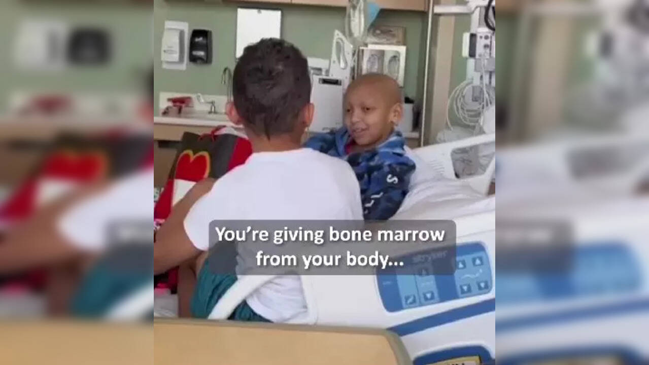 Boy donates bone marrow to older brother battling cancer, their ...