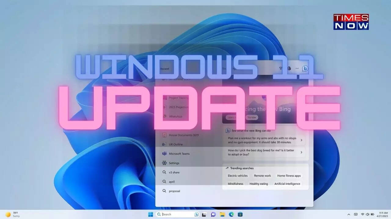 Windows 11 gets a big update; Bing AI, iPhone Connect, Broadcast Tools ...