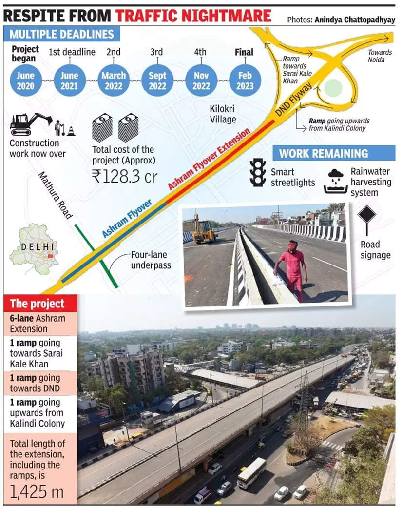 Big relief for Delhiites as Ashram flyover reopens; only light vehicles ...