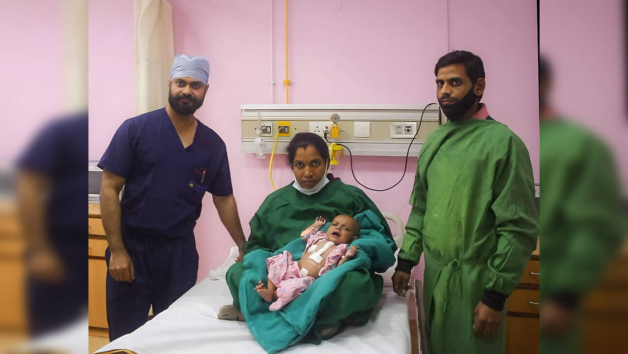 A 4-month-old baby undergoes successful surgery for a rare heart ...