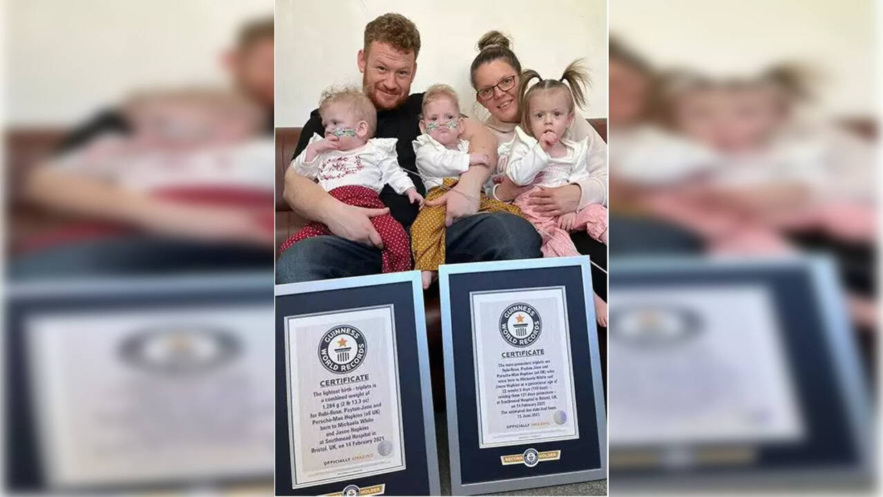 UK sisters named the world's most premature, lightest triplets to ...