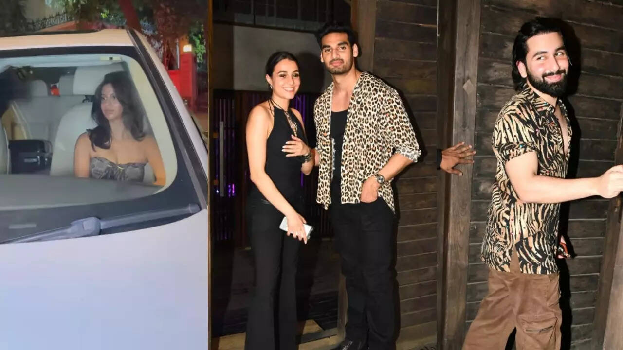 Suhana Khan, Aryan, Khushi Kapoor, others redefine glam at Ahan Shetty ...