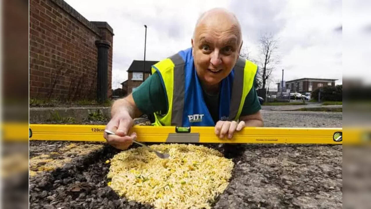 UK Man Becomes Internet Sensation For Filling Potholes With Noodles and ...