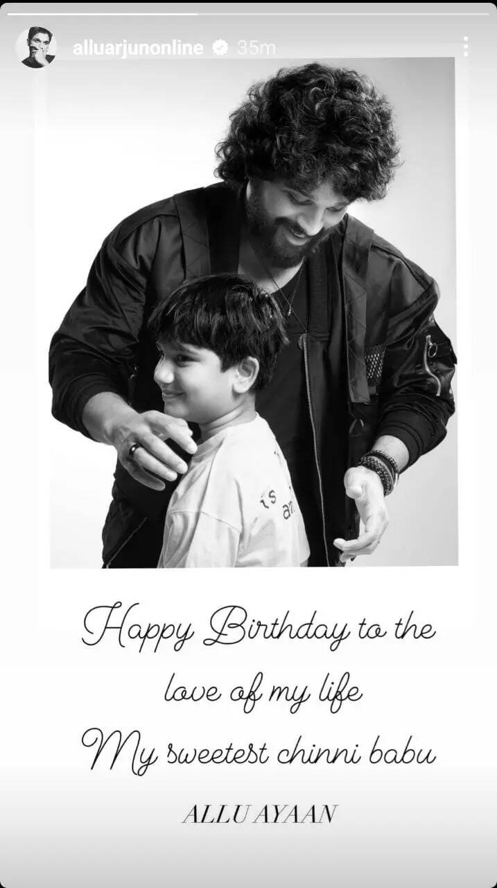 Allu Arjun Pens Sweetest Birthday Wish For 'Love Of My Life' Son Allu ...