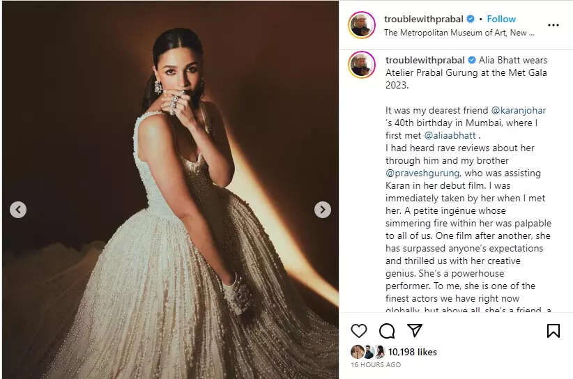 Prabal Gurung Reveals Inside Details About Alia Bhatt's Met Gala Debut ...