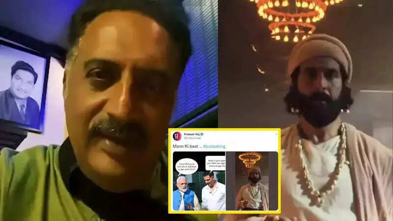 Prakash Raj pokes fun at Akshay Kumar’s look as Chhatrapati Shivaji ...