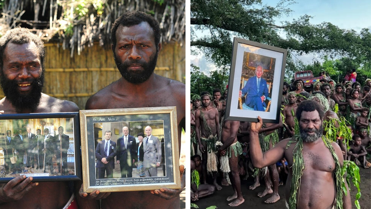 Tribal islanders who worship Prince Philip as 'god' celebrate King ...