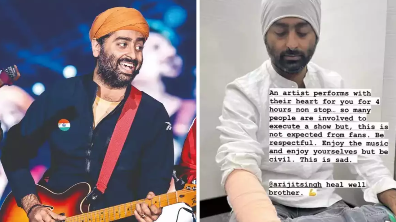 Handshake Gone Wrong! Arijit Singh Gets Injured After Excited Fan Pulls ...
