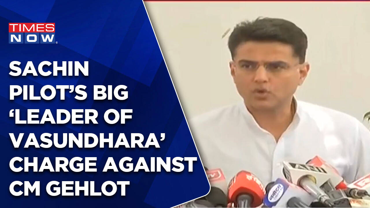 Sachin Pilot Lashes Out At Ashok Gehlot, Calls Him 'Leader Of Vasundhara Raje' | Top News ...