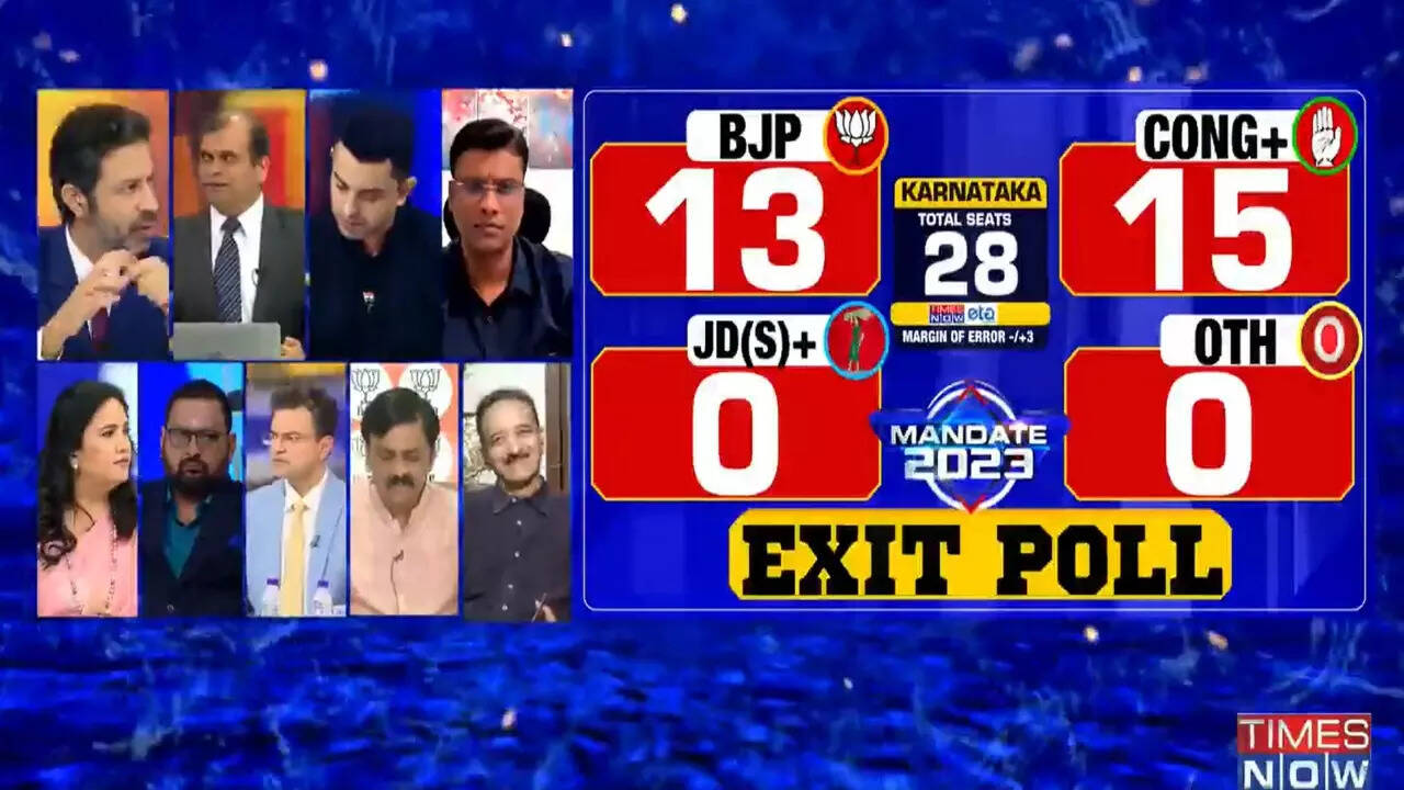 Bengaluru Times Now Etg Karnataka Exit Poll Result Predicts Neck And