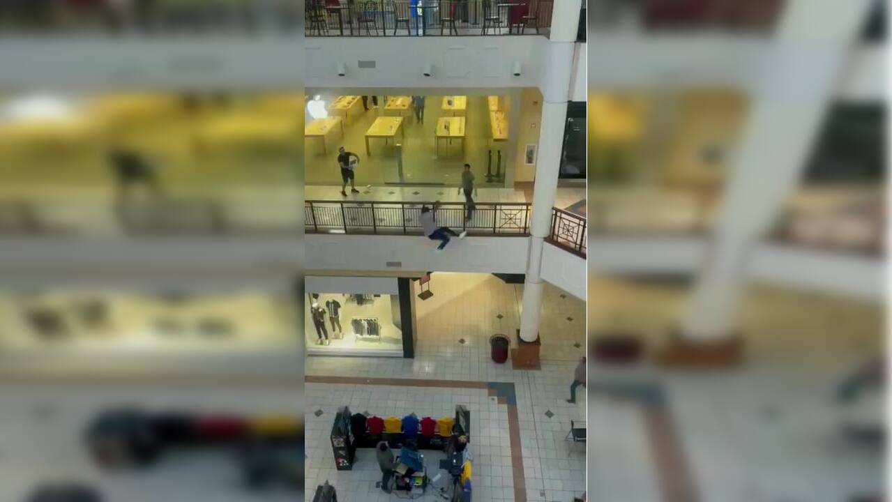 Man Jumps Off Second Floor After Robbing Apple Store - Viral Video ...