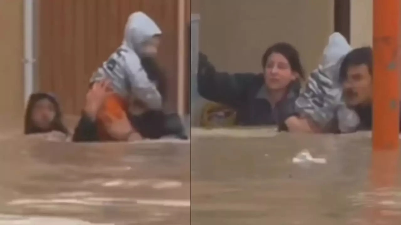 Italy Floods Video | Neighbours Risk Lives In Flood To Save Mother ...