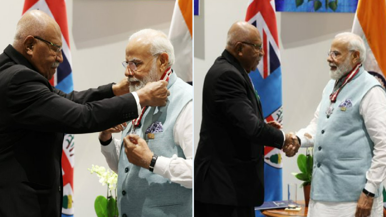 WATCH: PM Modi Conferred With Fiji's Highest Honour, Says 'This Is For ...