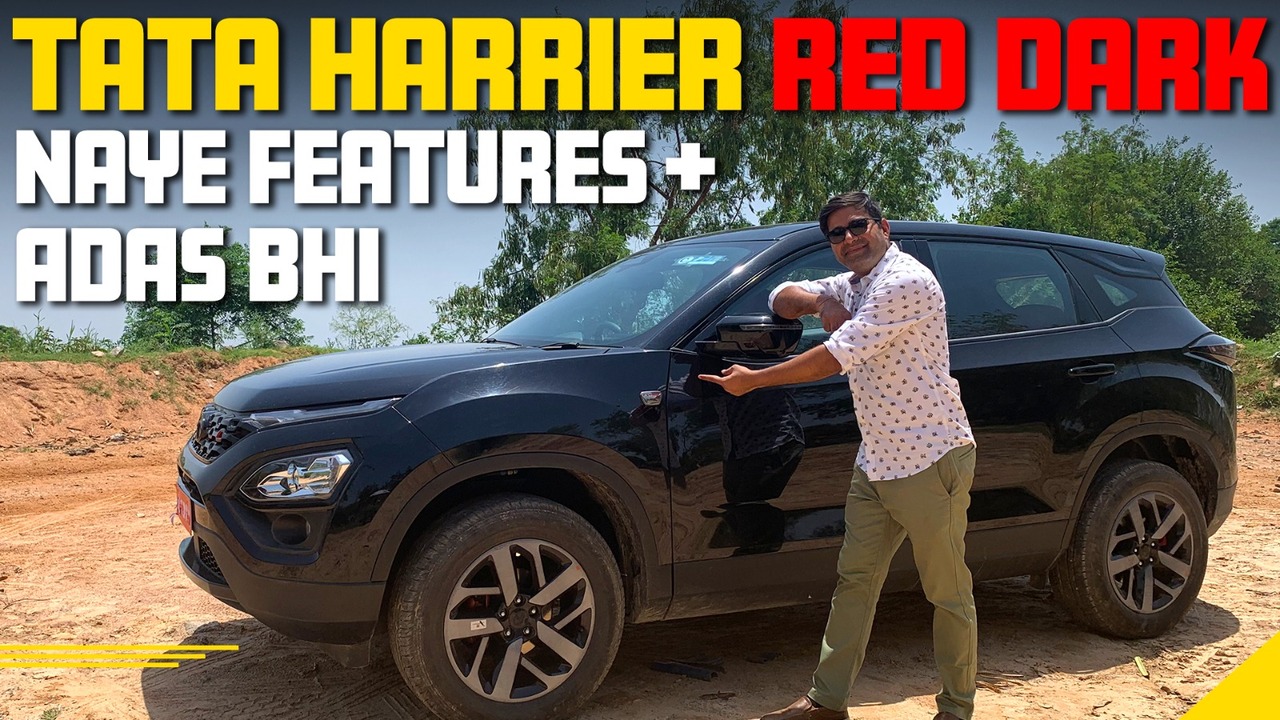 Tata Harrier Red Dark Edition with ADAS & Enhanced| Features Design ...