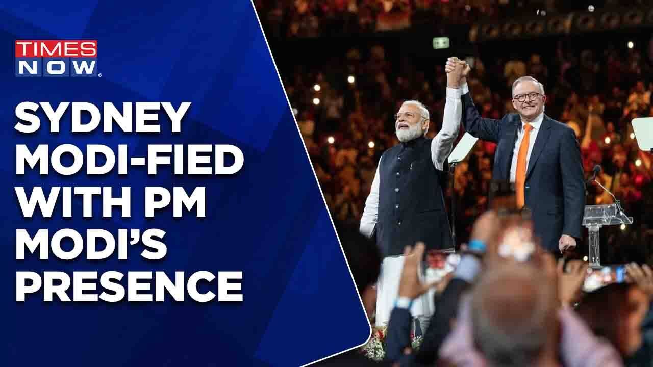 PM Narendra Modi Receives A Grand Welcome In Sydney, Venue Thunders ...