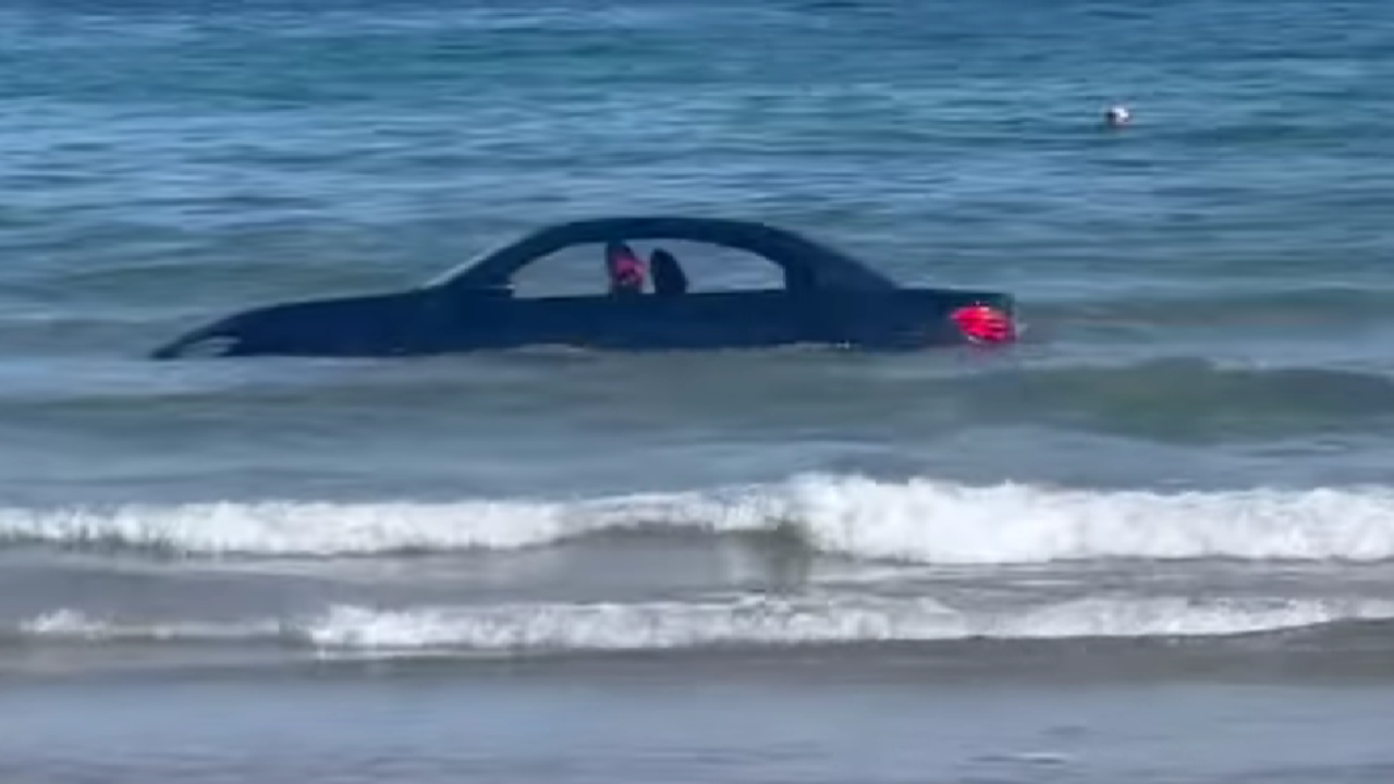 Nature’s Challan: BMW Gets Washed Out To Sea By Rising Tides After ...