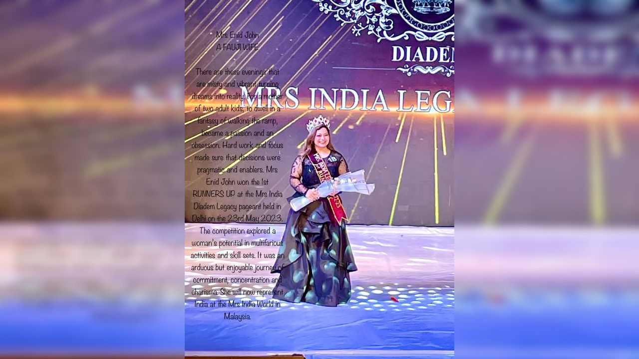 Fauji Husband Busy In Manipur, Wife Wins Mrs India Diadem Legacy ...