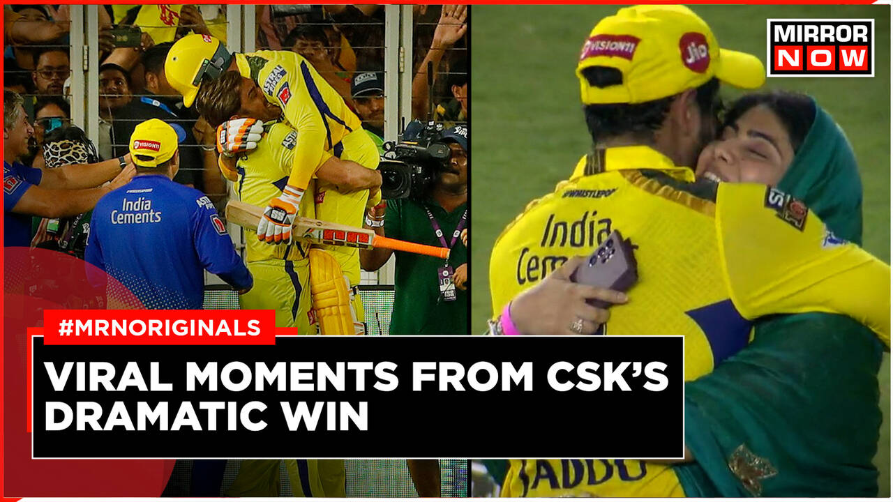 Csk Win Ipl 2023 Watch Moment That Went Viral After Csks Dramatic