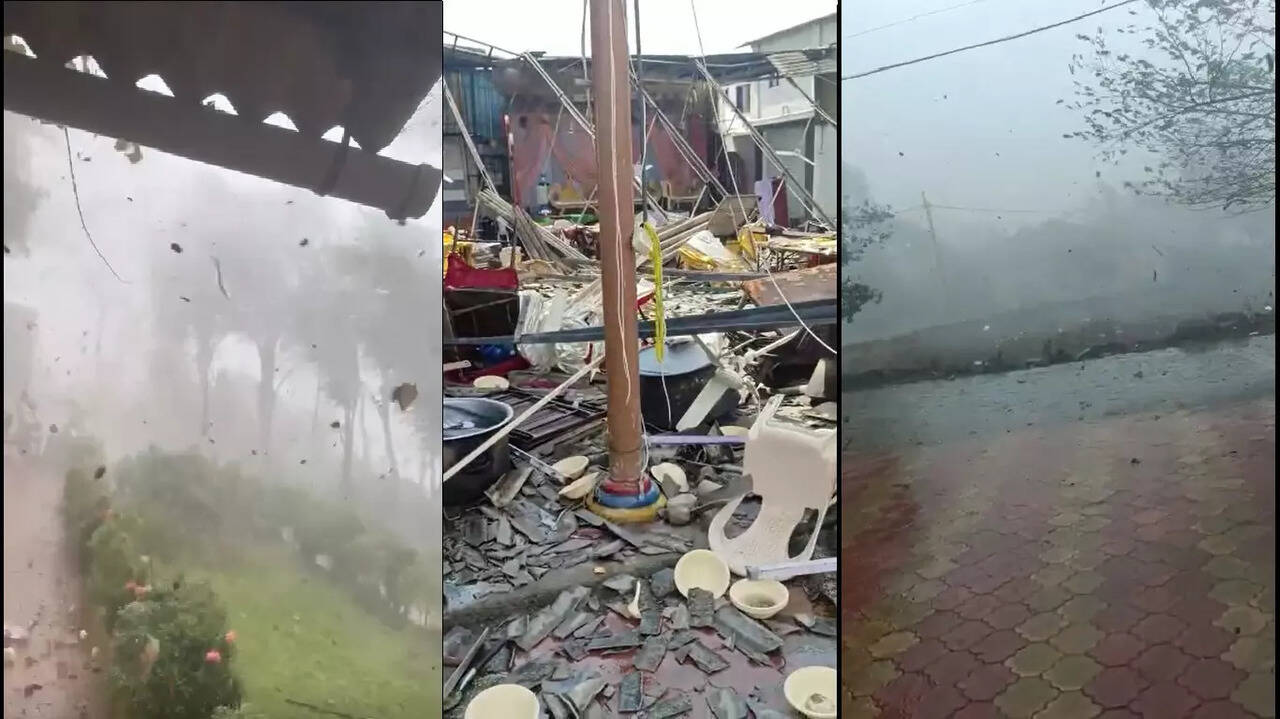 Thane Storm Viral Video: Powerful Storm Causes Widespread Damage In ...