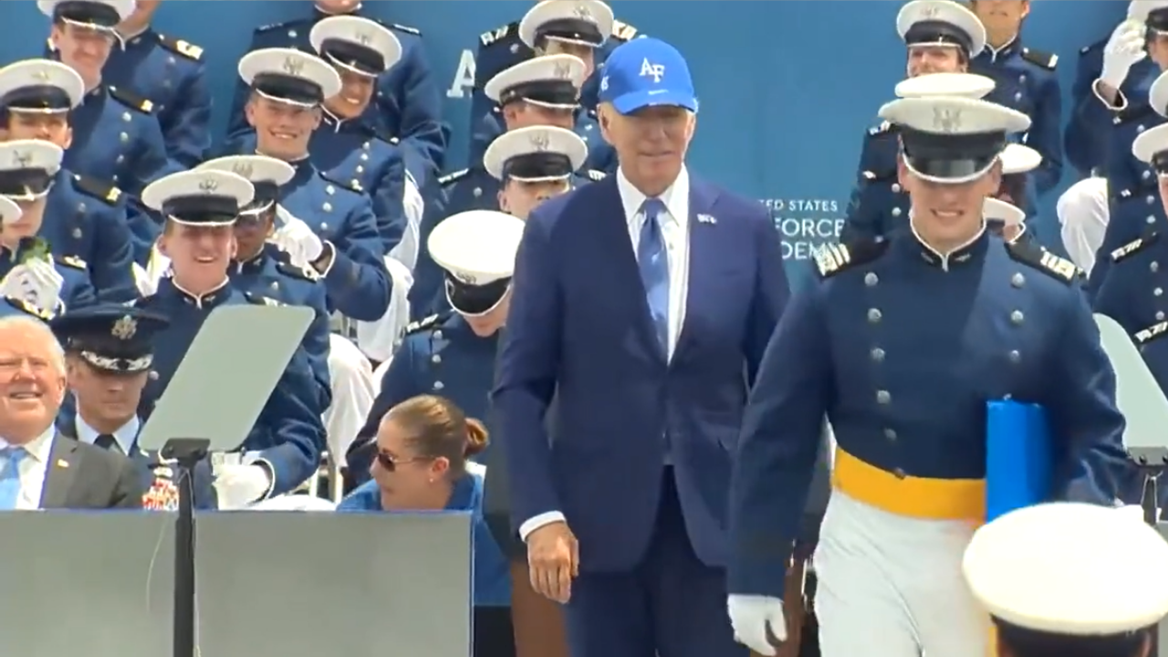Joe Biden Trips Falls At Us Air Force Academy Graduation Ceremony