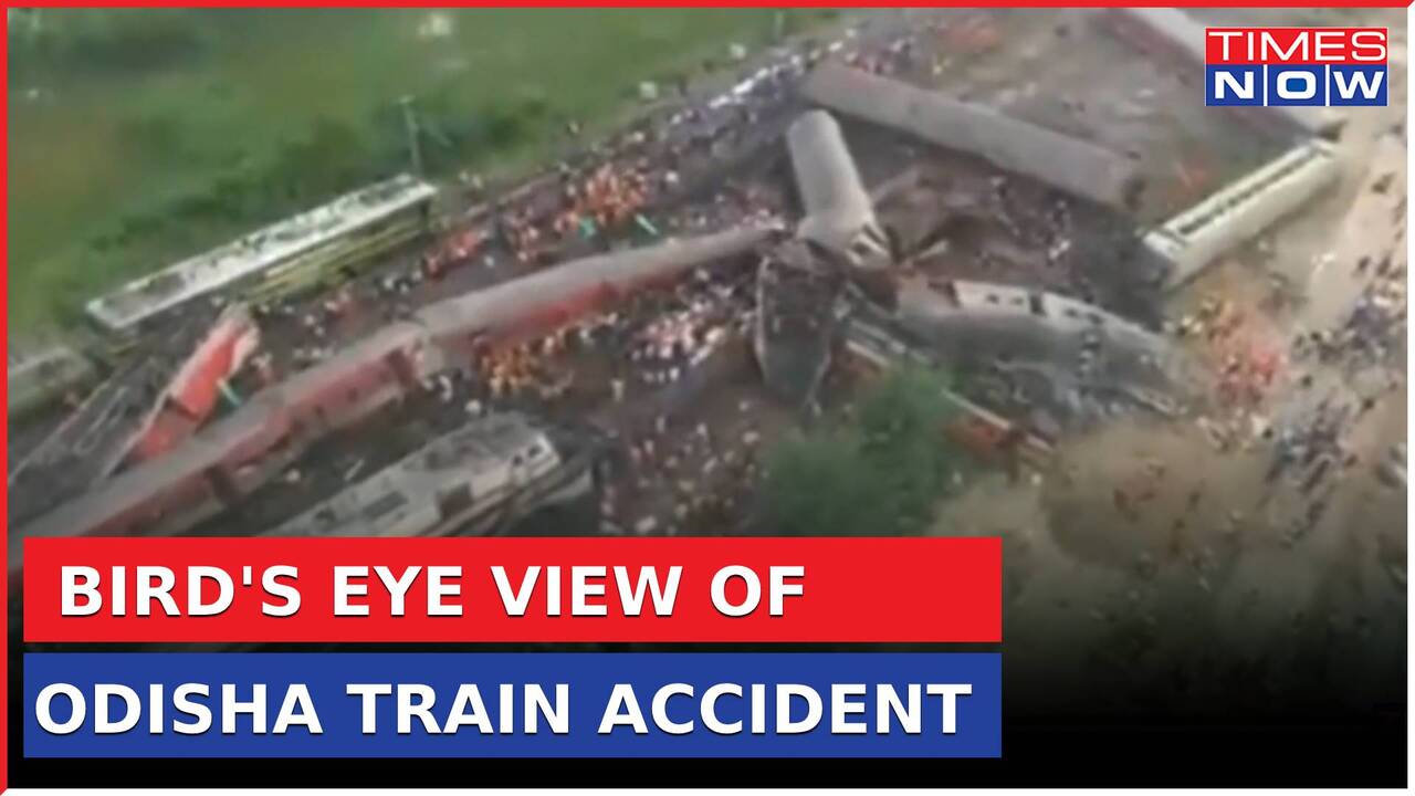 Trains Bogies Intertwined-Bird's Eye View Of The Odisha Train Accident ...