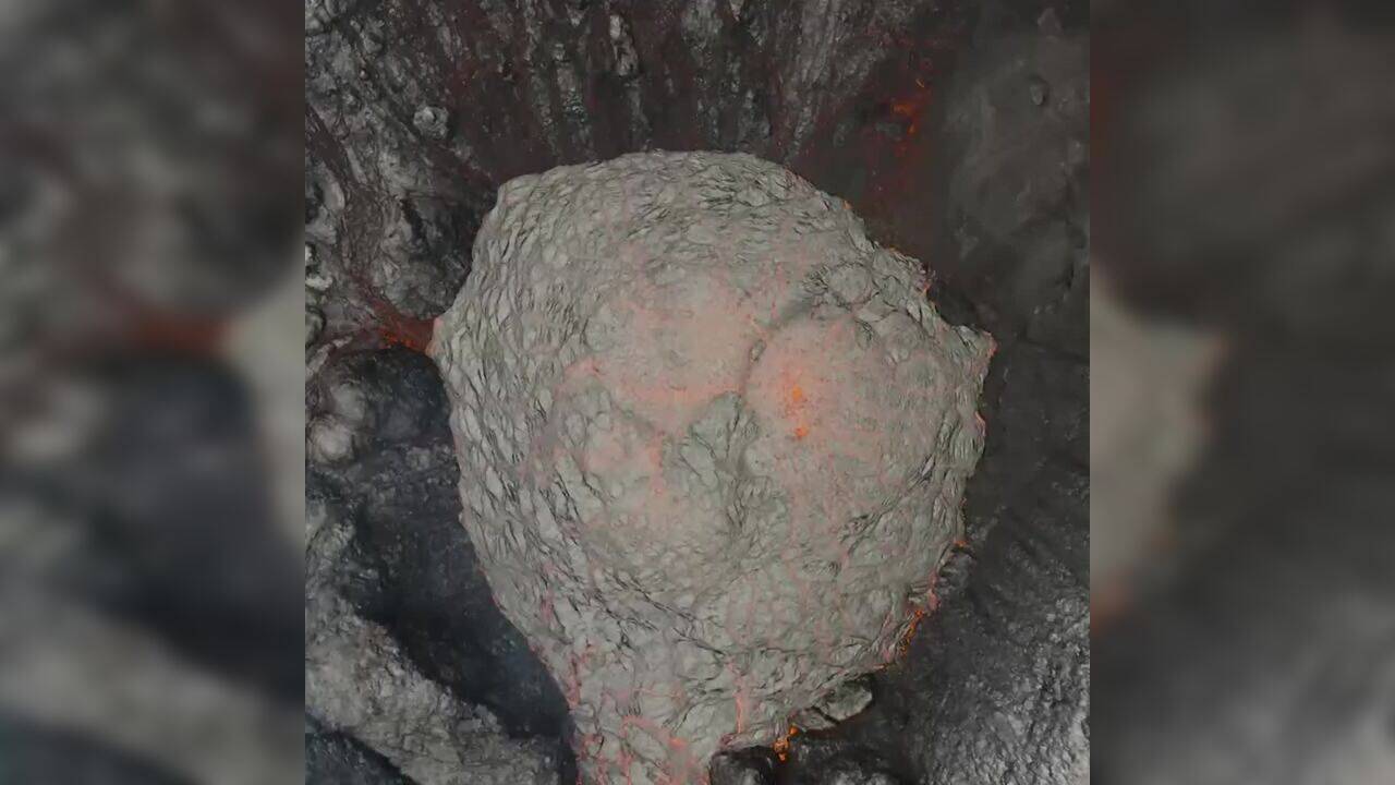 'A Captivating Perspective': Drone Footage Captures Volcanic Eruption ...