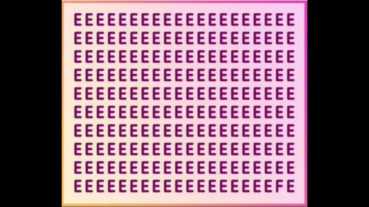 Optical Illusion: Find The F among Es In This Image. You Have 10 ...
