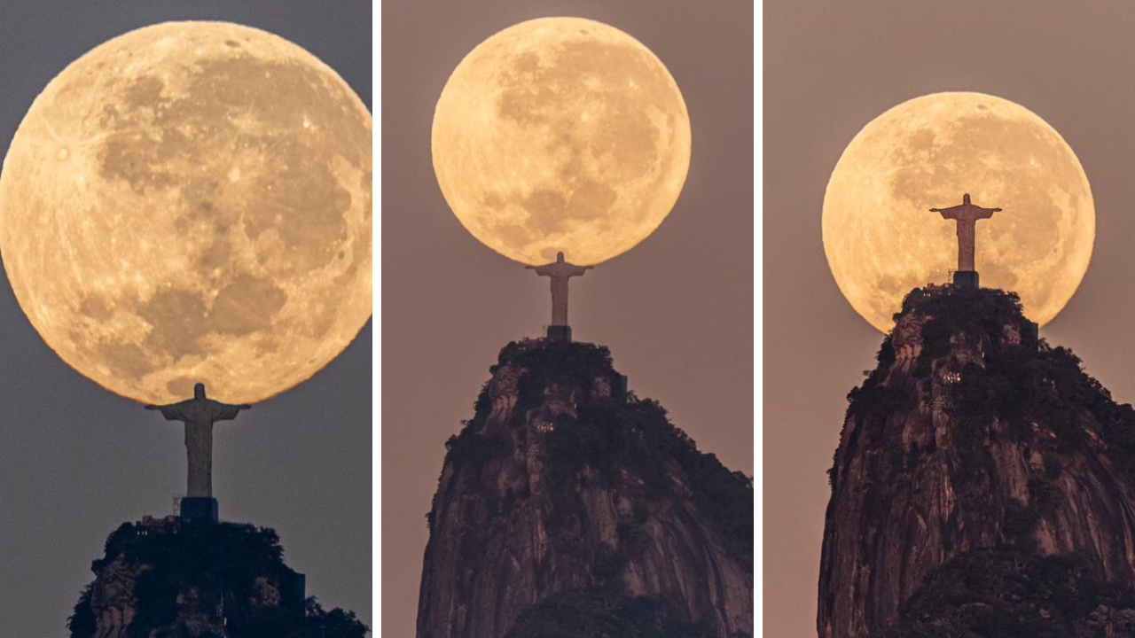 Christ The Redeemer 'Holds' The Moon - Photographer Captures Perfect ...