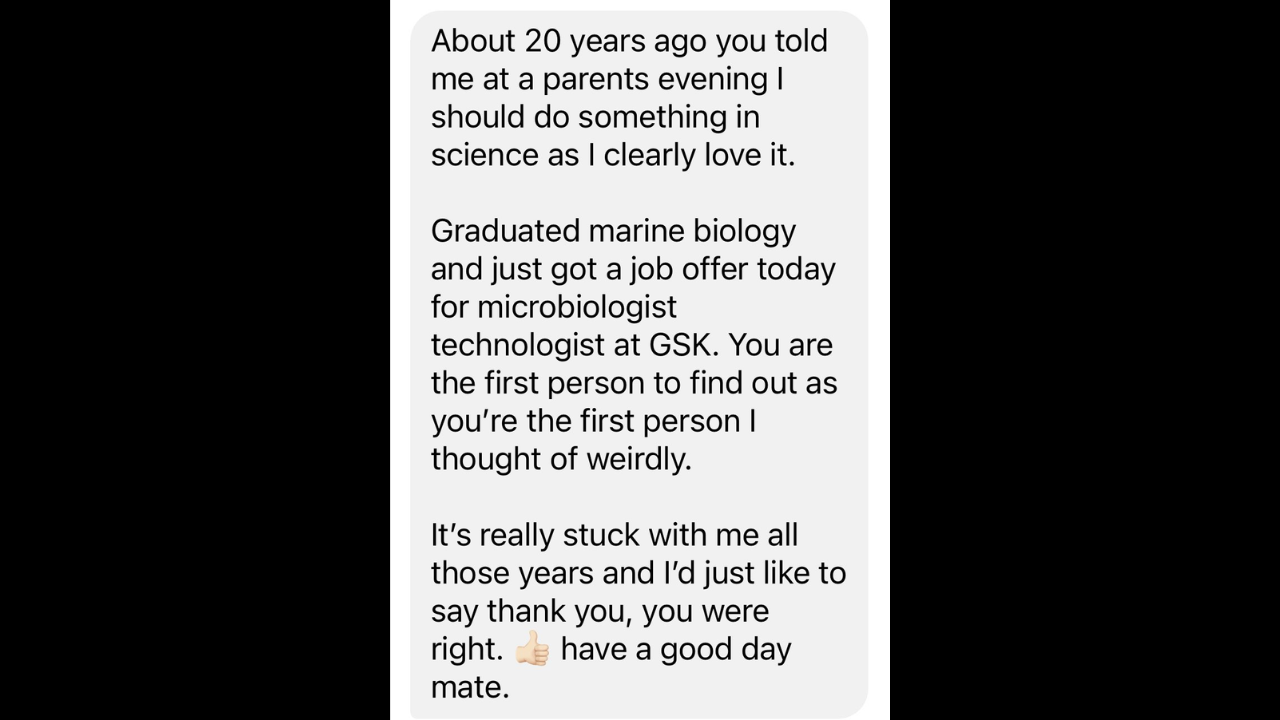 Teacher Shares Wholesome Message He Received From Ex-Student After 20 ...