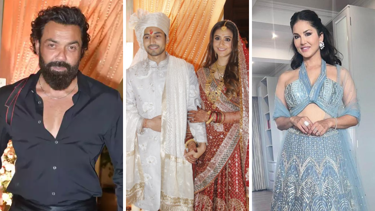 Krishna Bhatt, Vedant Sarda Wedding Reception: Sunny Leone, Bobby Deol, Mahesh Bhatt And More ...