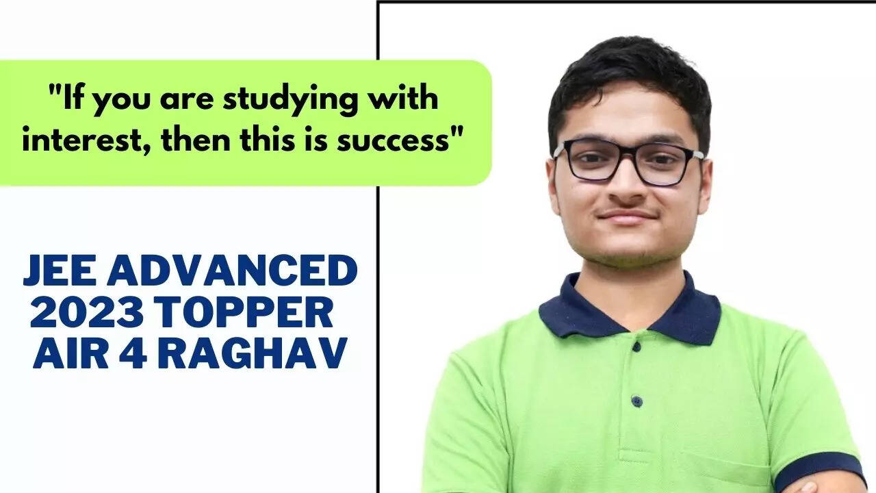 JEE Advanced 2023 Topper: 'Whatever I do, I do it with interest', says ...