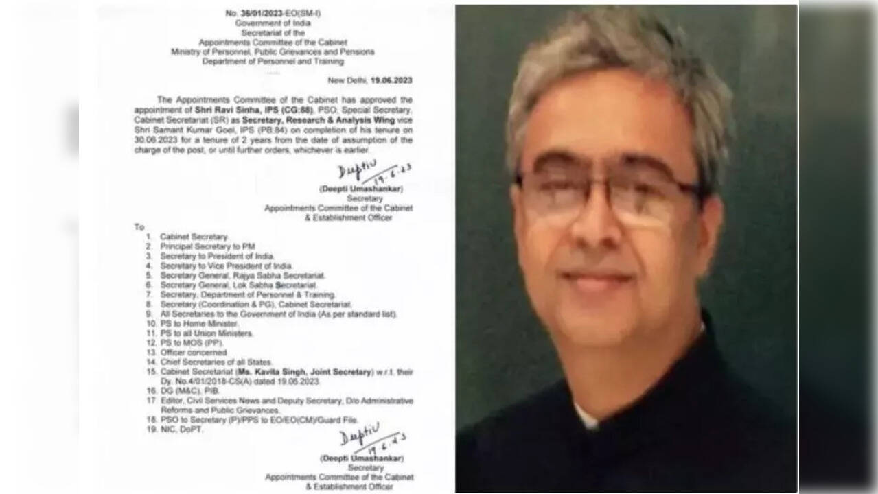 Meet Ravi Sinha — The New RAW Chief | India News, Times Now